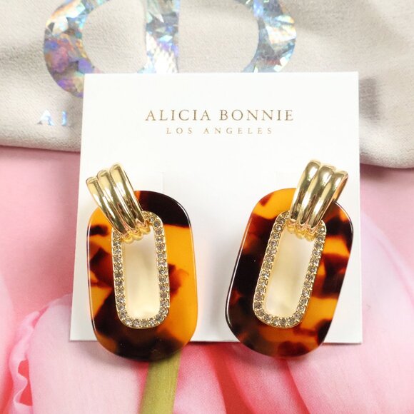 Alicia Bonnie | Jewelry | Alicia Bonnie Earrings Fiona Tortoiseshell ...
